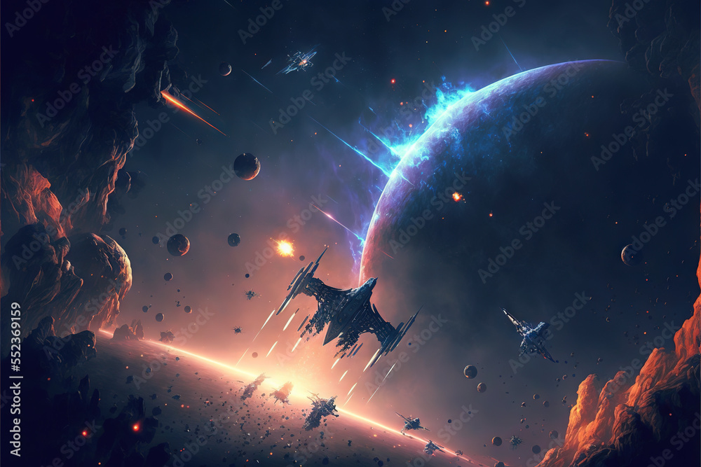 Space Shooter - Alien ships appear to break through from another ...
