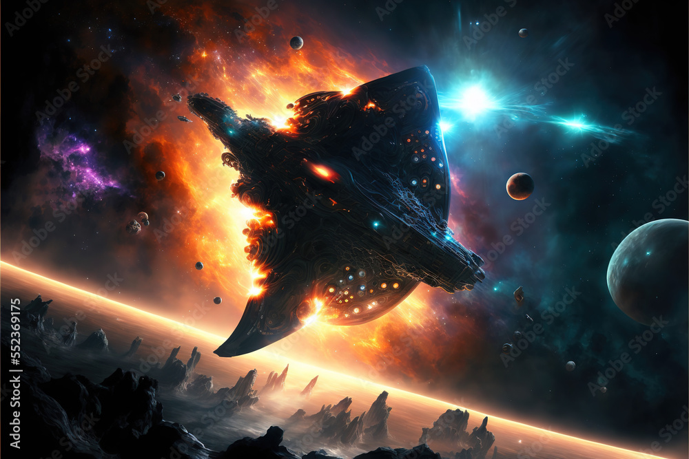 Space Shooter - Alien ships appear to break through from another ...