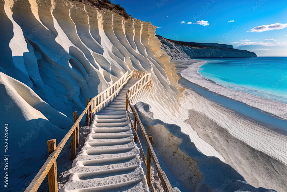 Stunning panorama of the scala dei turchi, also known as the white ...