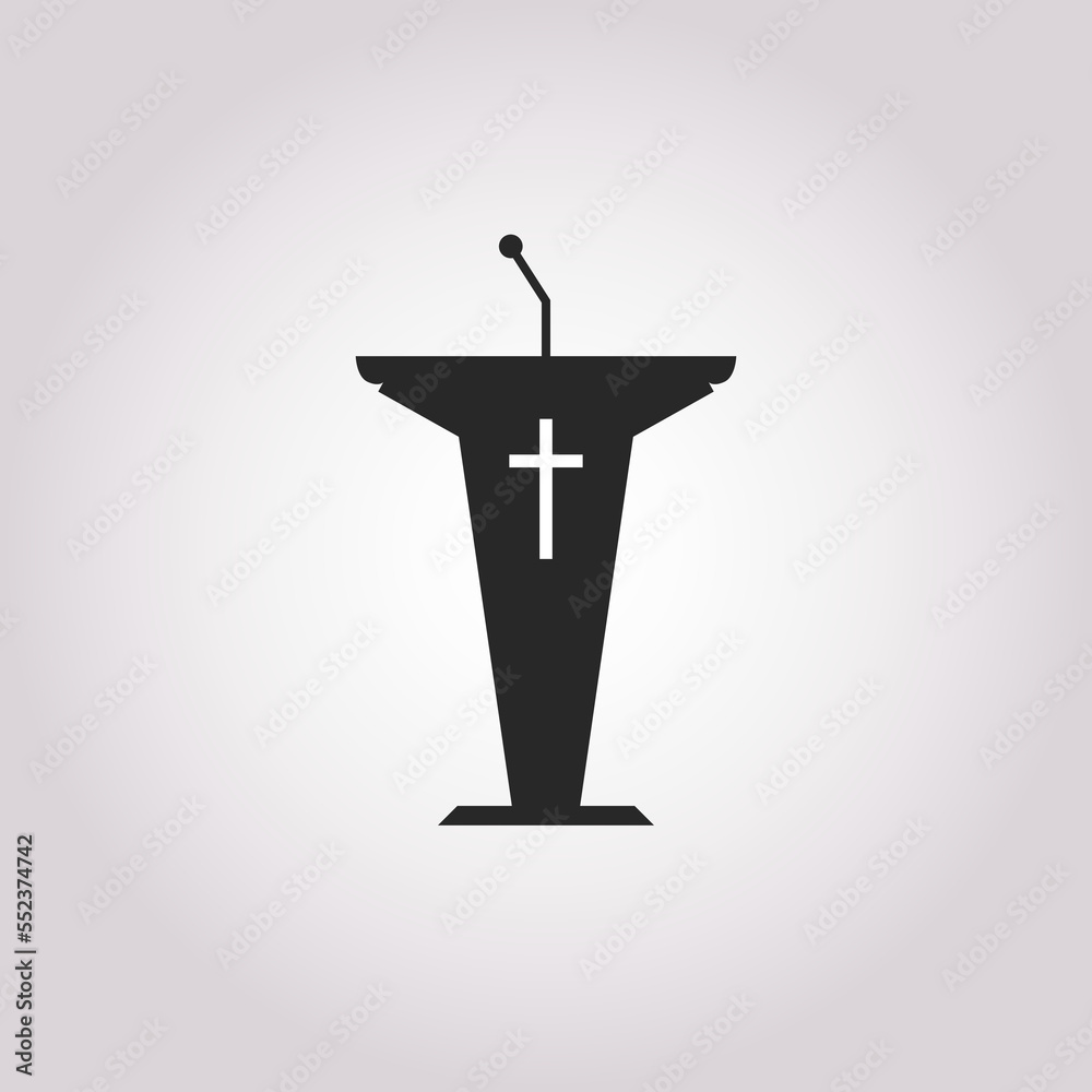 Pulpit for the preacher. Vector illustration Stock Vector | Adobe Stock