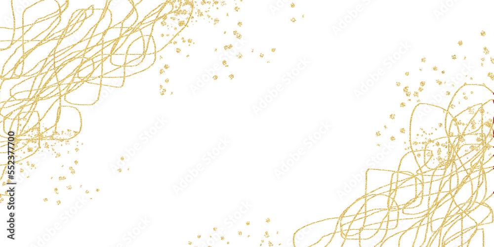 Gold Foil Frame gold splatter frames glitter. Gold brush stroke on ...