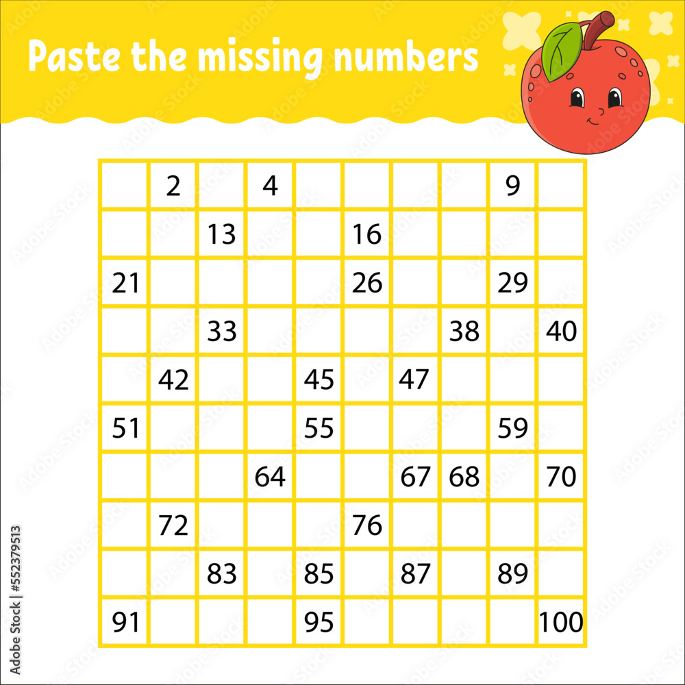 Mathematical square maze. Game for kids. Number labyrinth. Education ...