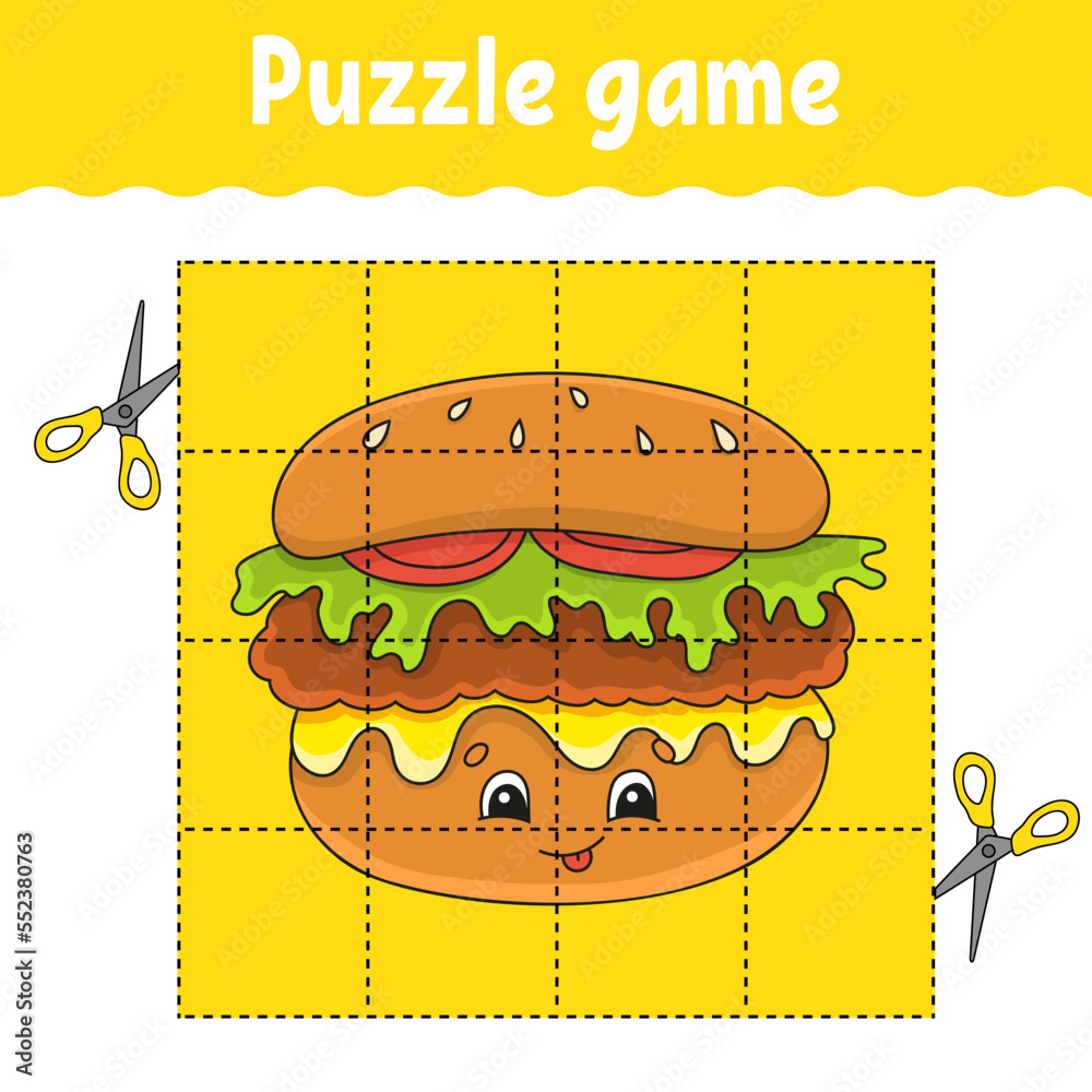 Puzzle game for kids. Education developing worksheet. Learning game for ...
