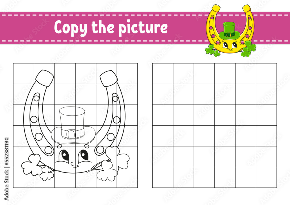Copy the picture. Coloring book pages for kids. Education developing ...