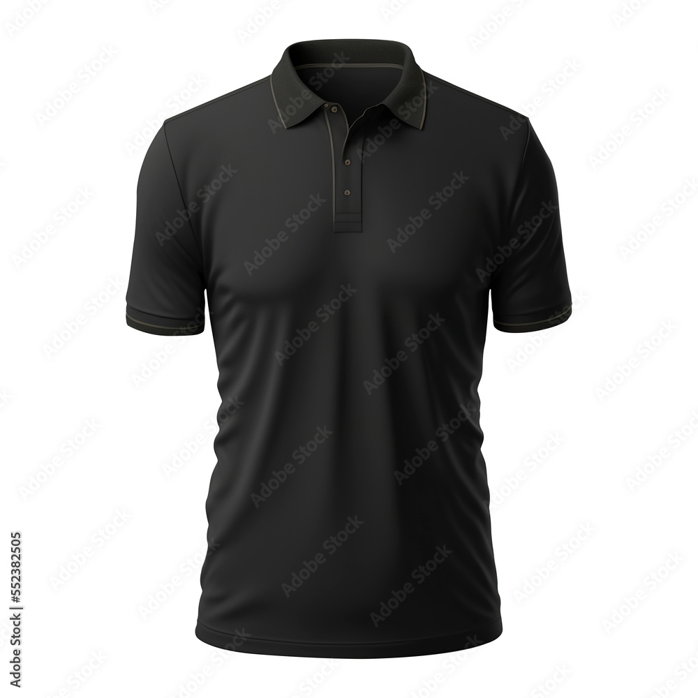 Black polo shirts front Stock Photo | Adobe Stock
