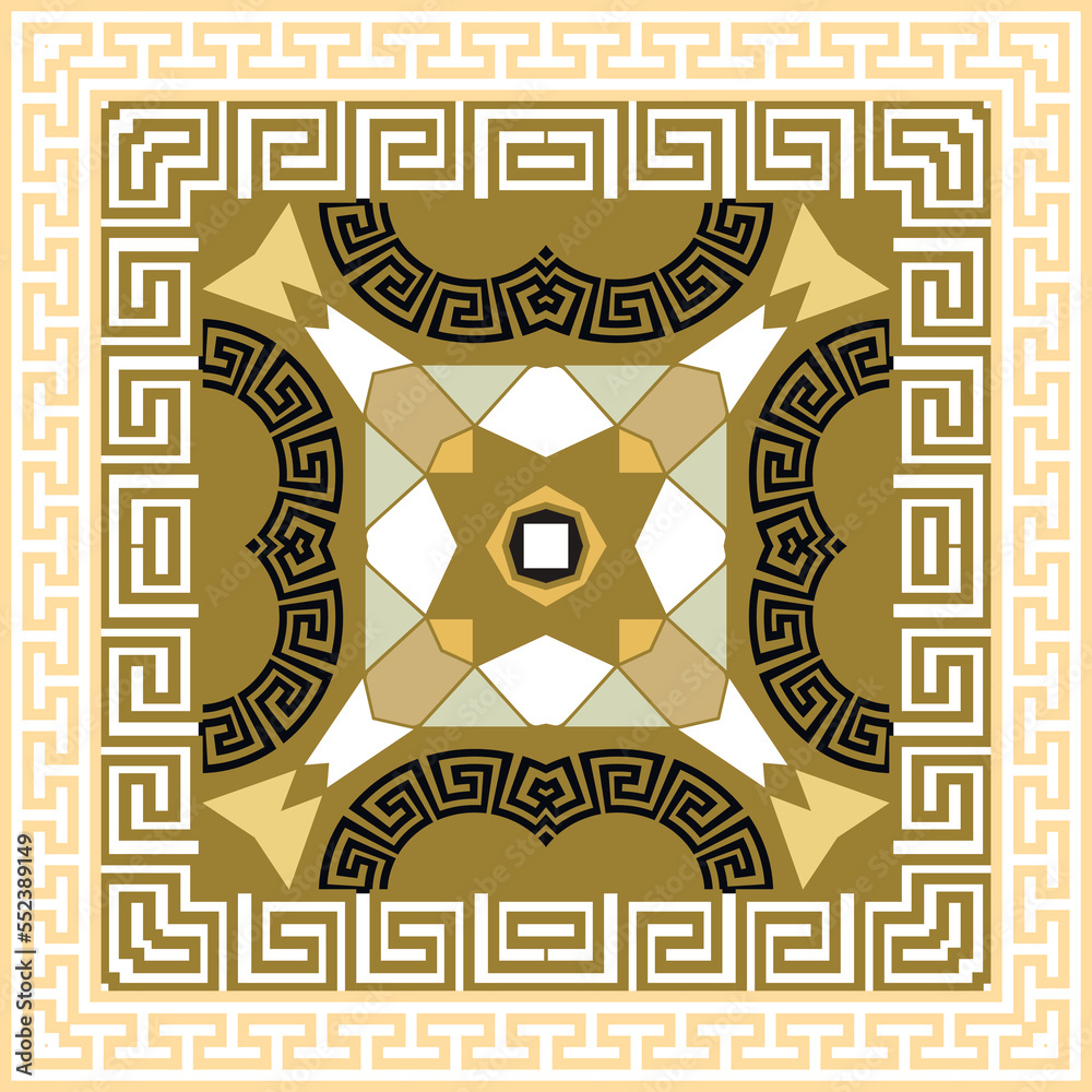 Beautiful square frames and borders seamless pattern. Vector modern ...
