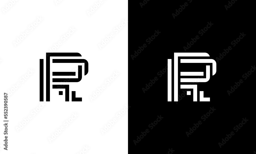 letter symbol R line art abstract logo Stock Vector | Adobe Stock