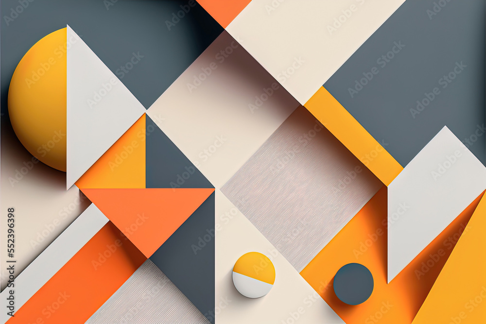 Simple minimal geometric wallpaper. Light bright colors. Pattern of ...
