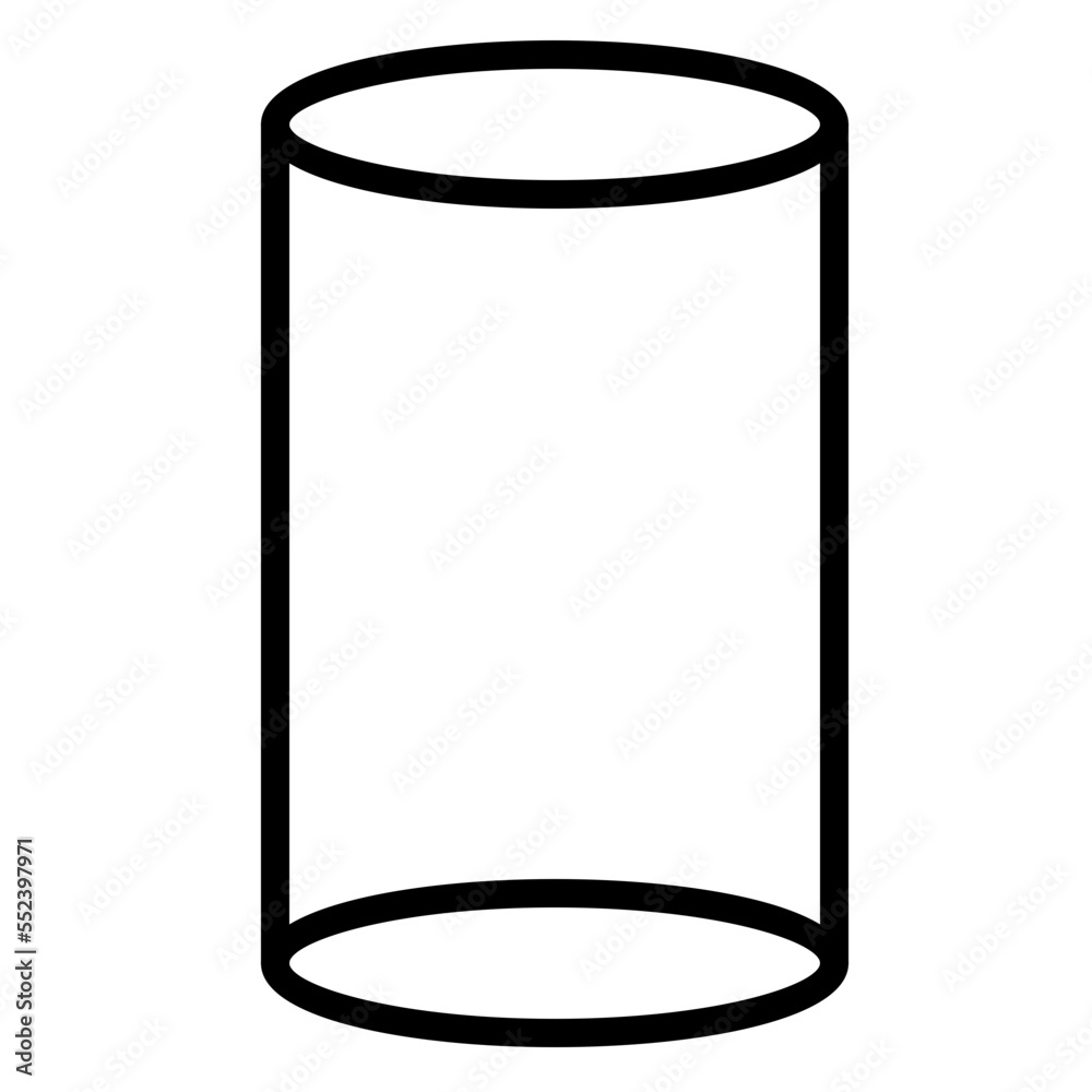 cylinder shape icon Stock Vector | Adobe Stock