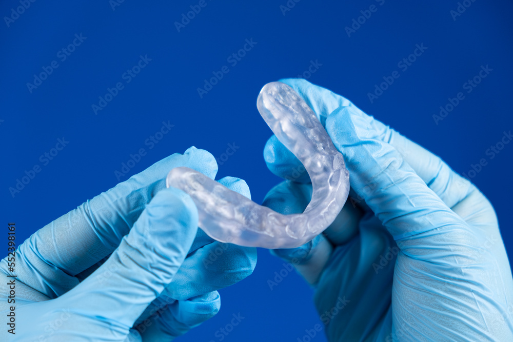 Dental transparent plastic mouthguard, splint for the treatment of ...