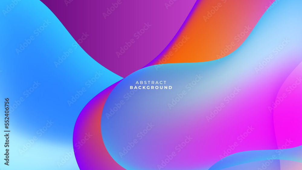 abstract neon gradient 3d fluid liquid blob background Stock Vector ...