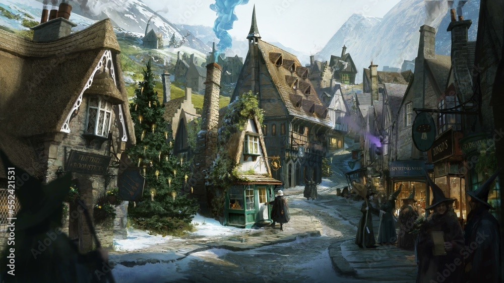 Hogsmeade Stock Illustration | Adobe Stock