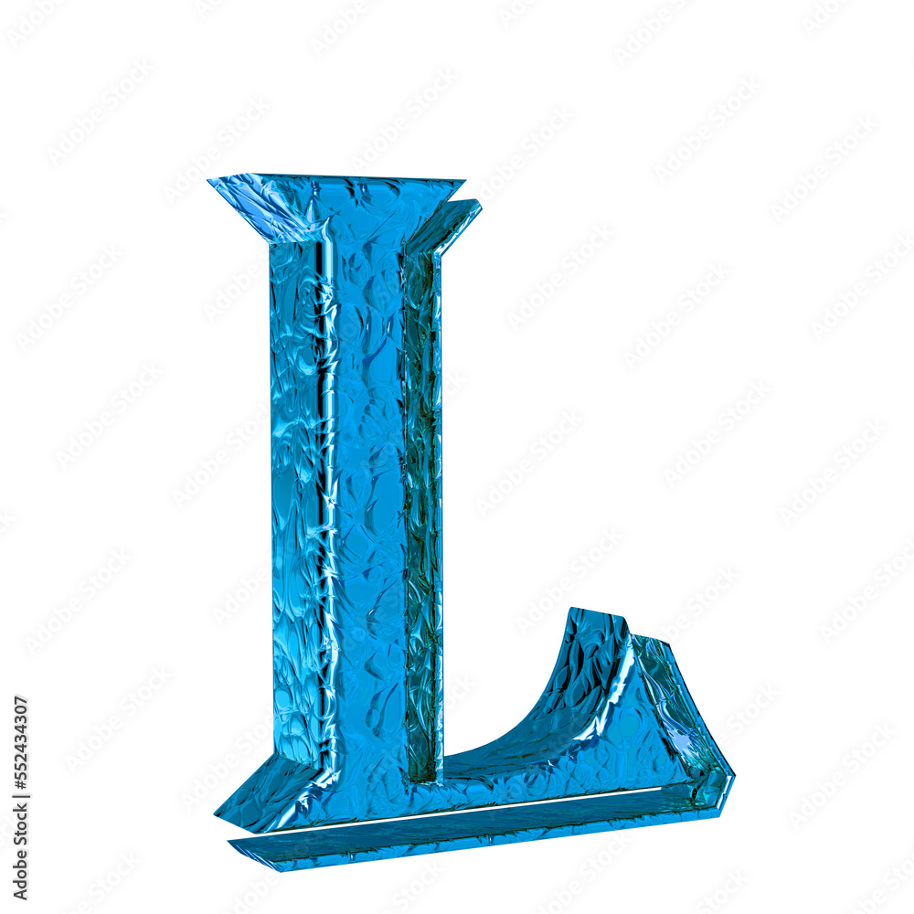 Blue letter l Stock Photo | Adobe Stock
