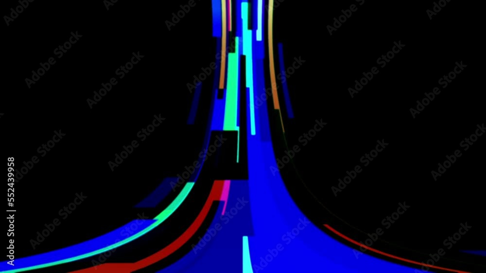 Rainbow ring path deform black version looping animated background ...