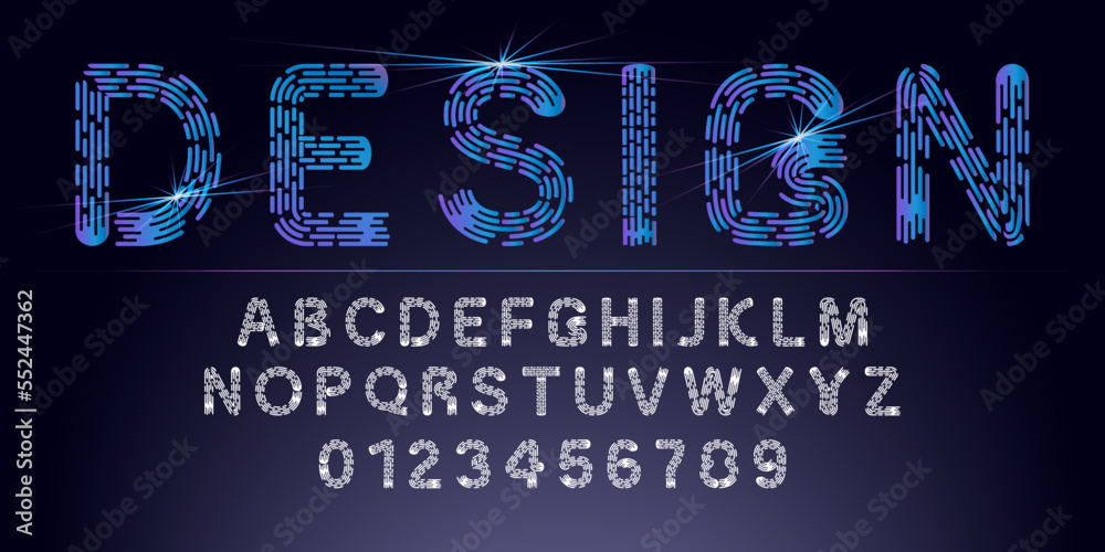 Lettering font isolated on white background. Texture alphabet. Vector ...