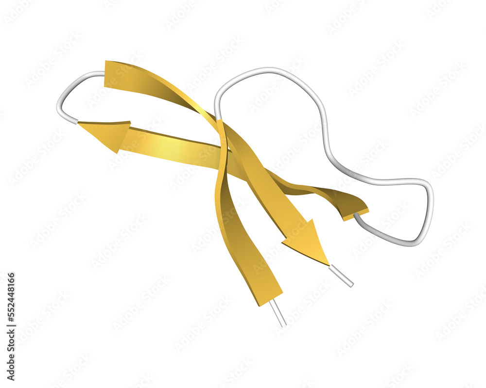 Structure of human alpha-defensin-5, 3D cartoon model isolated with ...