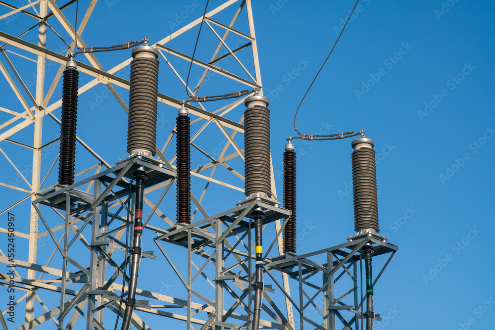 power plant: detail of the electrical channel of the electrical ...