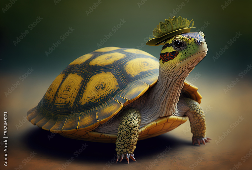 Thailand photo of an eastern chicken turtle. Generative AI Stock ...