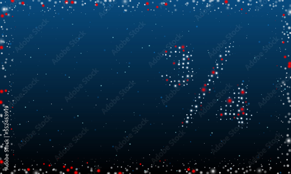 On the right is the three quarters symbol filled with white dots ...