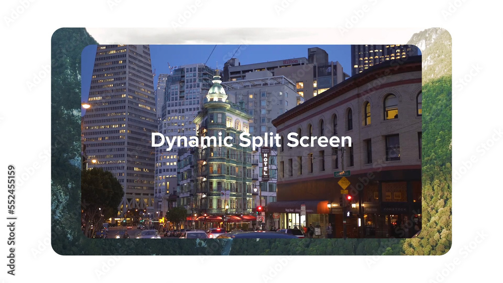 Dynamic Split Screen Logo and Text Title Stock Template | Adobe Stock