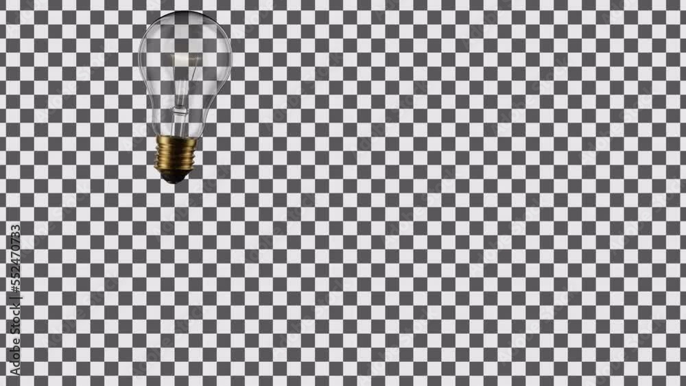 Light bulb movement animation. 4 animations on a transparent background ...