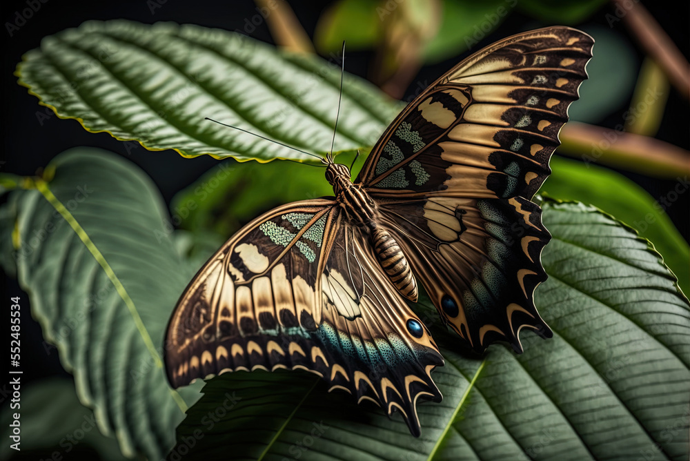 This stunning clipper butterfly (parthenos sylvia) is the subject of a ...