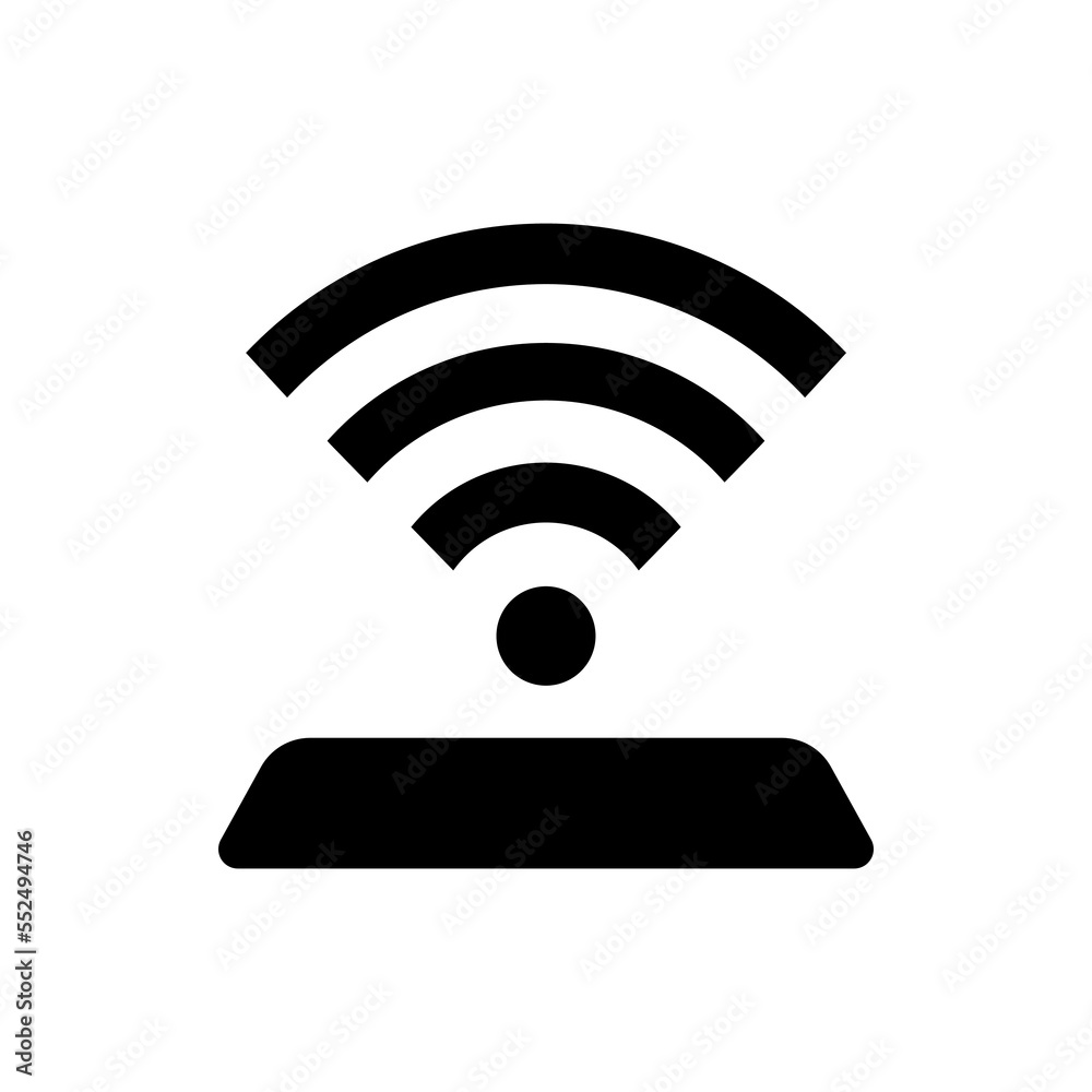 router wifi icon or simple router wifi icon isolated on white ...