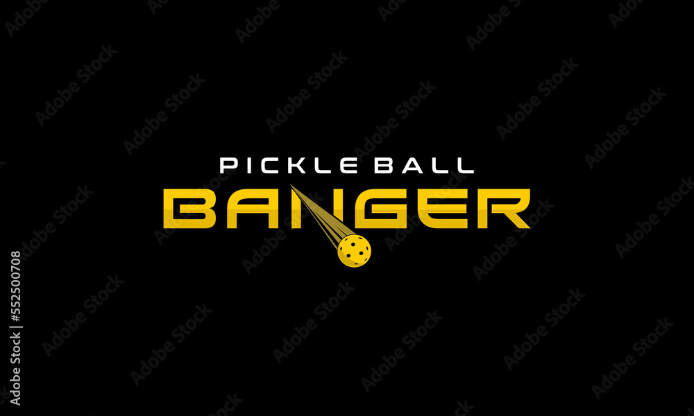 Great memorable pickleball banger text logo with an accent best for ...