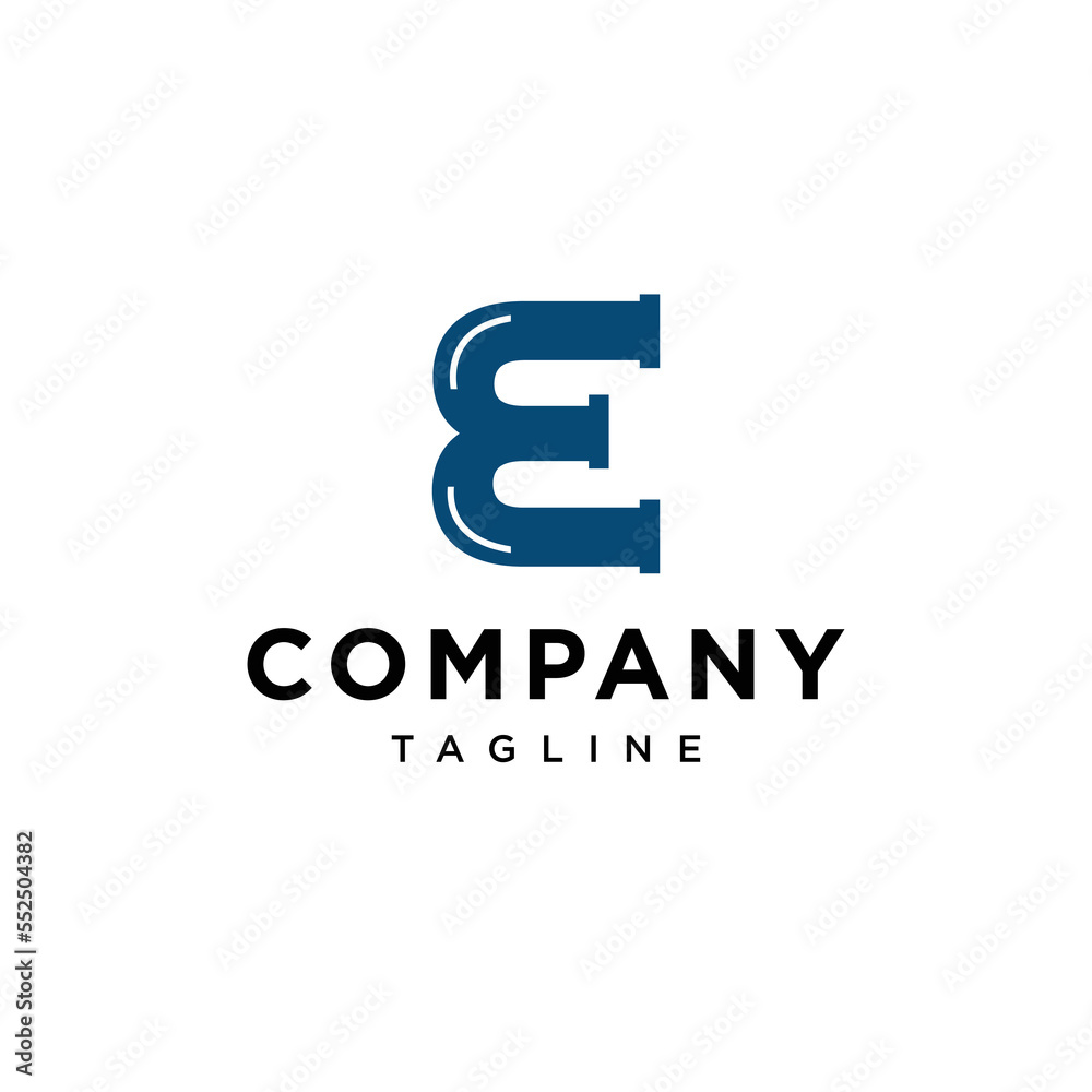 E Letter Pipe Plumbing HVAC Vector logo icon vector Template.eps Stock ...