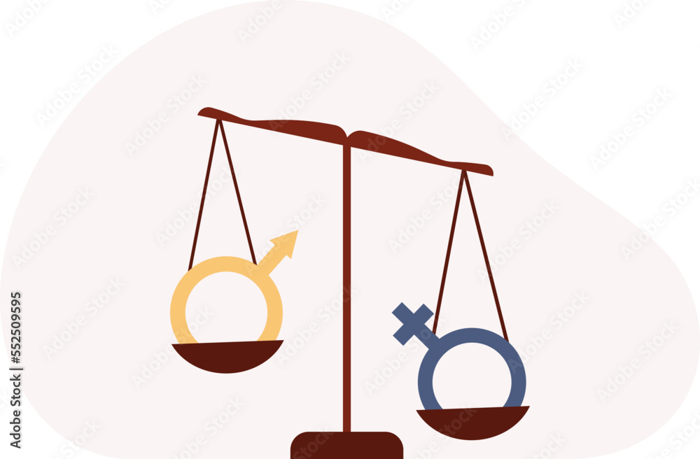 Gender inequality concept. Bias and sexism in workplace or social ...