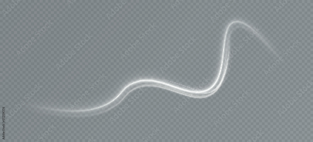 Glowing shiny, round, curved lines. Light effect. Swirl effect. Lines ...