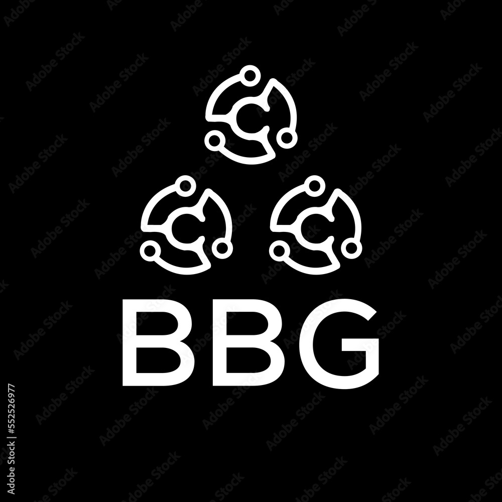 BBG letter logo. BBG best black background vector image. BBG Monogram ...