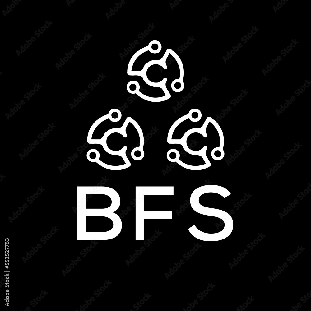 BFS letter logo. BFS best black background vector image. BFS Monogram ...