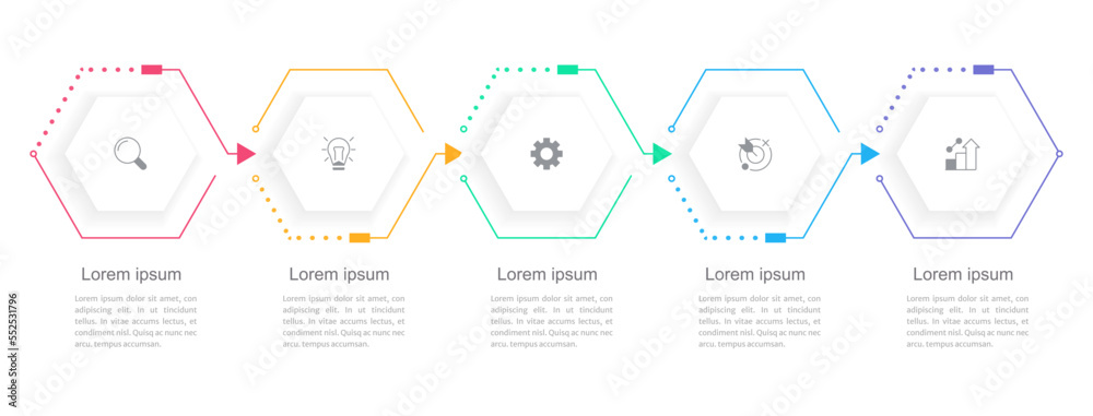 Improving performance infographic chart design template. Editable ...