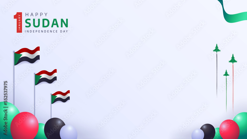 vector design. celebration of happy independence day of Sudan, 1 ...