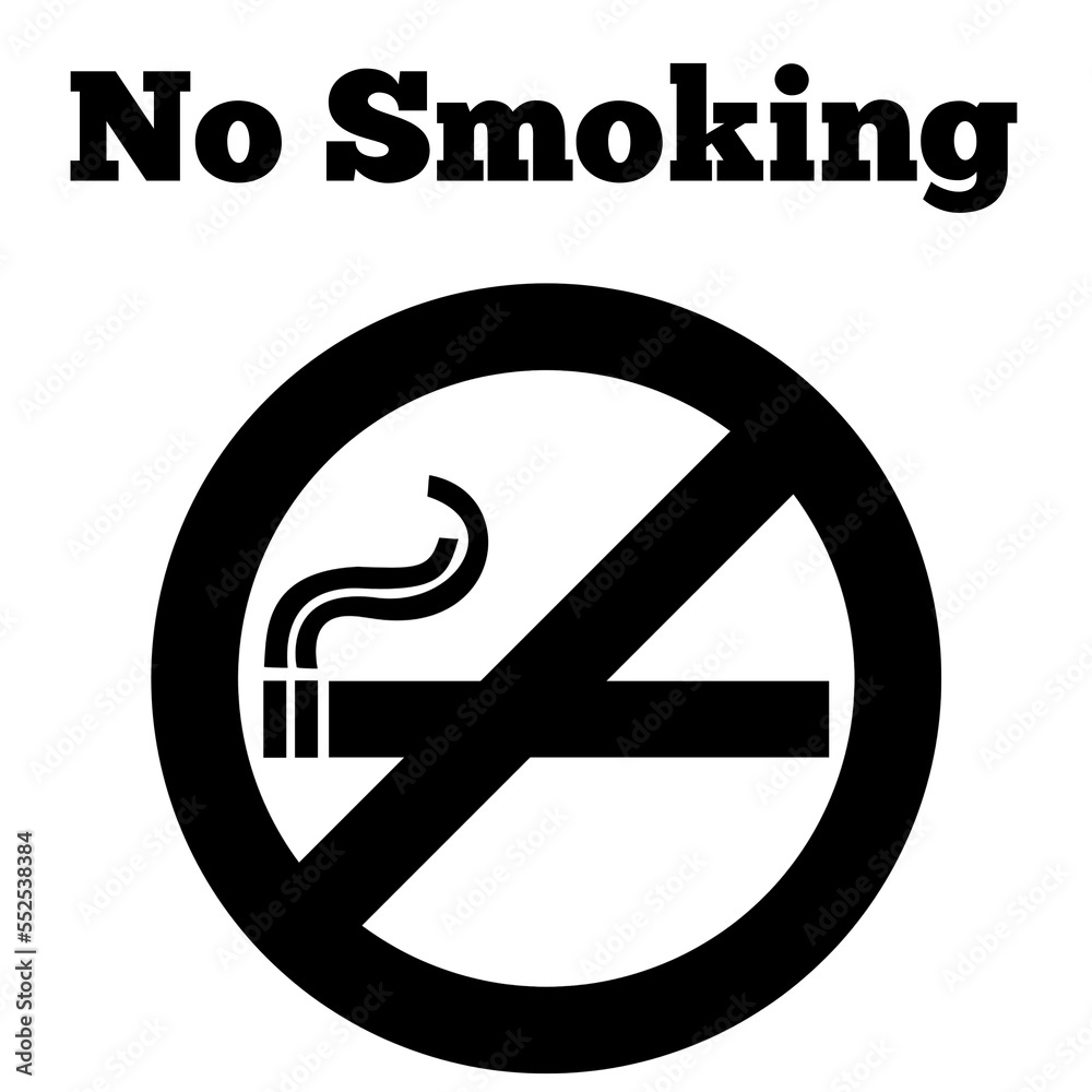 Silhouette Style No Smoking Icon Symbol Sign, Do Not Smoking Cigarette ...