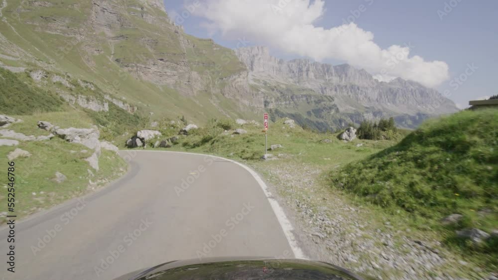 Driving video of the Sustenpass in Switzerland. The Susten pass is a ...