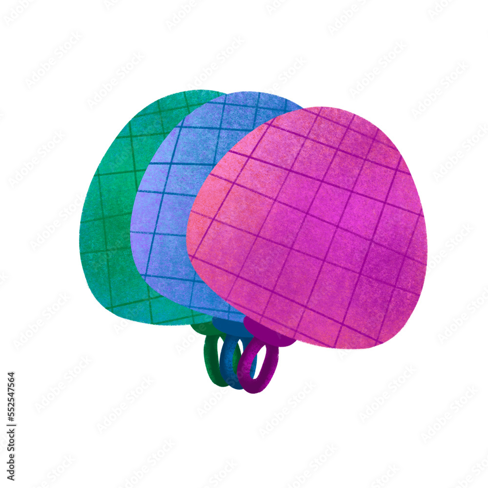 Filipino fiesta abaniko fan ornament in secondary colors Stock ...