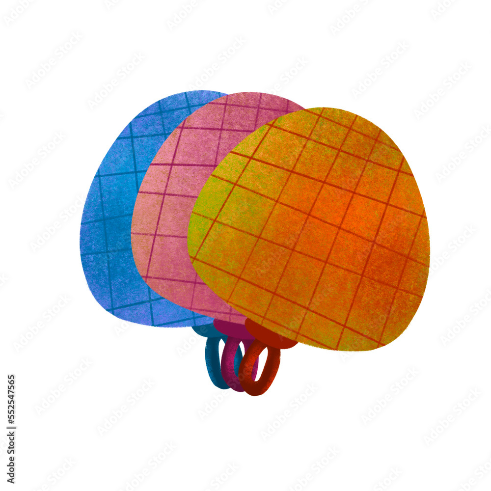 Filipino fiesta abaniko fan ornament in primary colors Stock ...