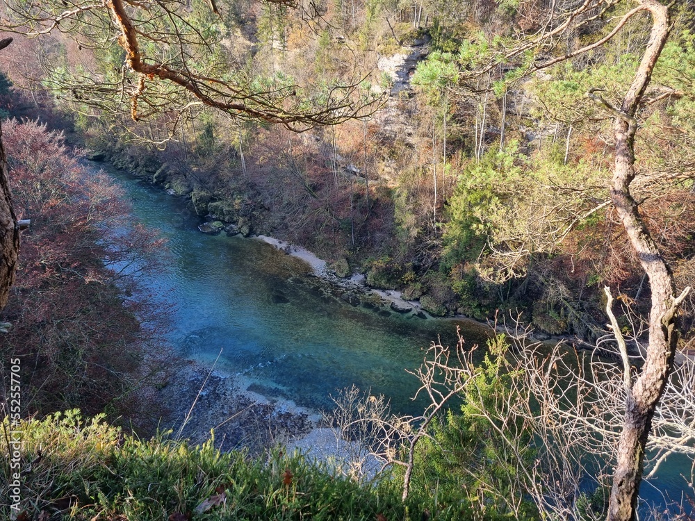 steyr river gorge with crystal clear green water in austria Stock Photo ...