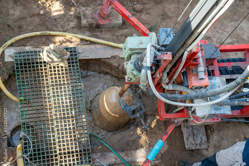 Tools for drilling a well under water. Installing the system for ...