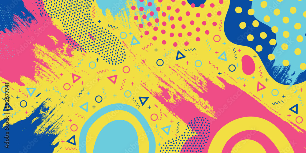 Bright background. Abstract background with vibrant colors and shapes ...