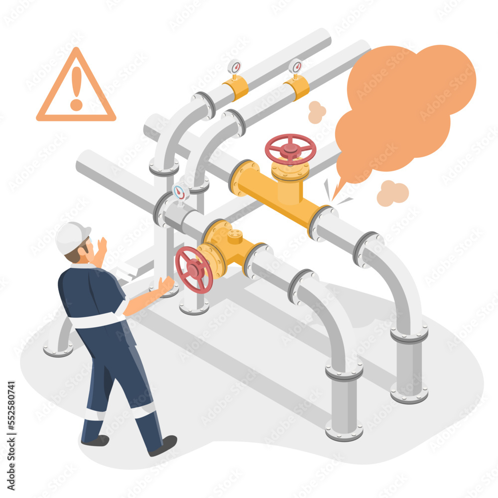 Gas pipe leak valves and piping emergency appliances for Gas pumping ...