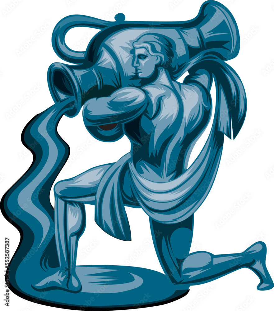 Aquarius. zodiac sign. vector drawing Stock Vector | Adobe Stock