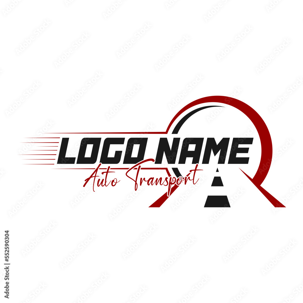 Business logo logistic truck design trailer transport, express vehicle ...