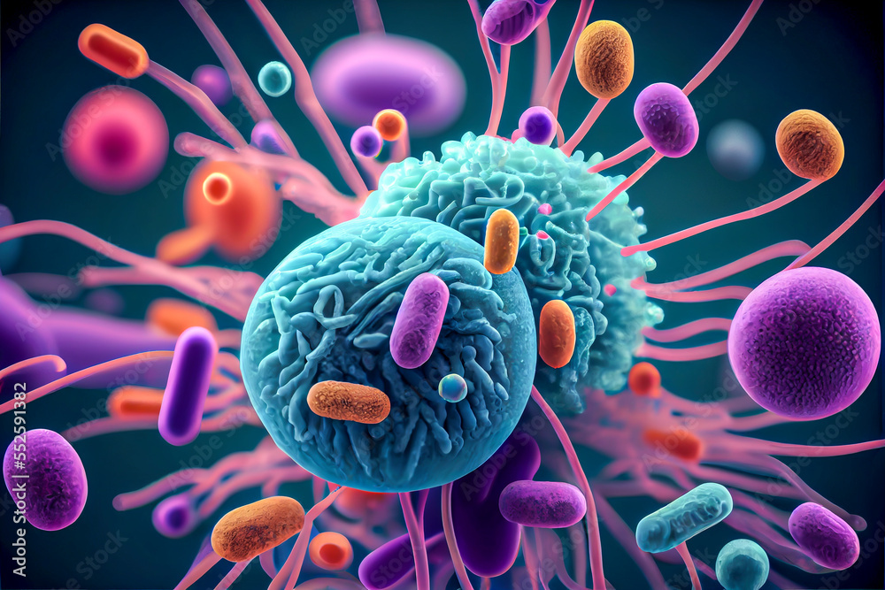 Beautiful microworld, microbes of different shapes, generative ai ...