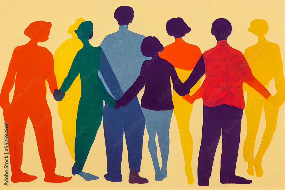 A strong symbol of a pleasant and dynamic atmosphere at work. Workers ...