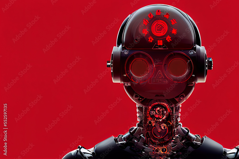 Robots. Futuristic interpretation Future 2025. Illustration for ...