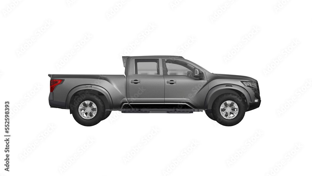 NISSAN PICK UP, grey Pick Up SUV on isolated transparent PNG background ...
