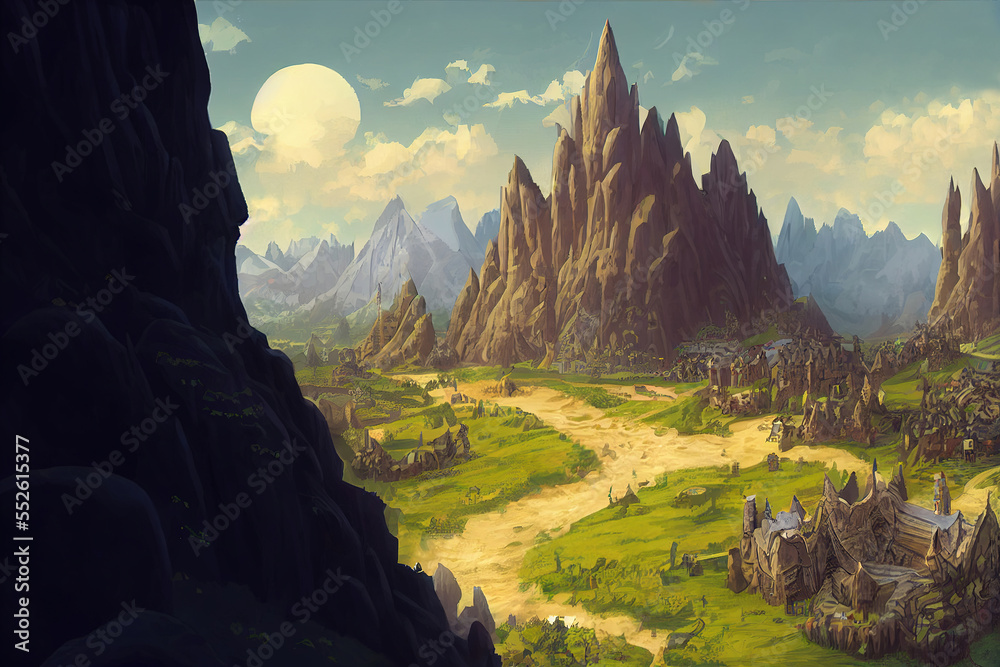 Fantasy Mountain Town